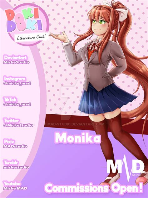Ddlc Monika Doki Doki Literature Club By Mad Studio On Deviantart