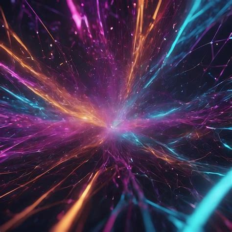 Premium Photo 3d Render Of An Abstract Communications Background With Flowing Cyber Particles