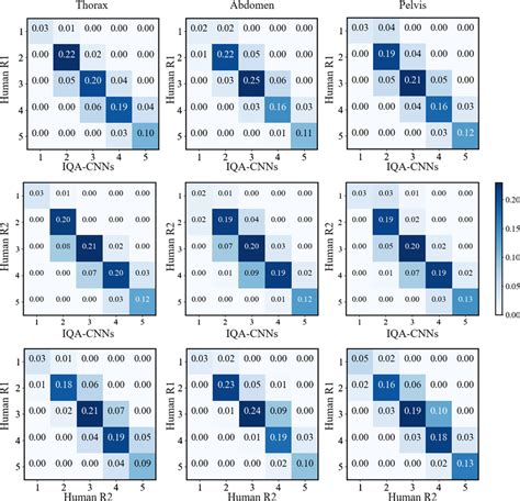 Confusion Matrix Analysis Of The Subjective Scores In The Test Set For