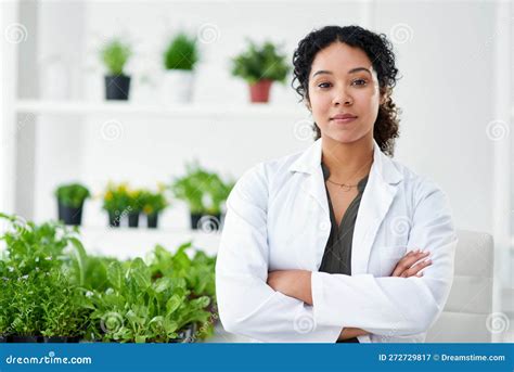 Im Helping To Grow A Better Future Portrait Of A Female Scientist Standing In Her Lab Stock