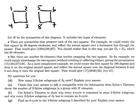 Let H Be The Symmetries Of This Diagram It Includes