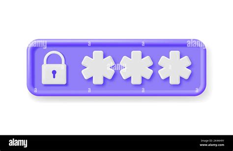 3d Password Field With Padlock Isolated Stock Vector Image And Art Alamy