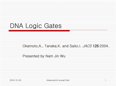 PPT DNA Logic Gates PowerPoint Presentation Free Download ID