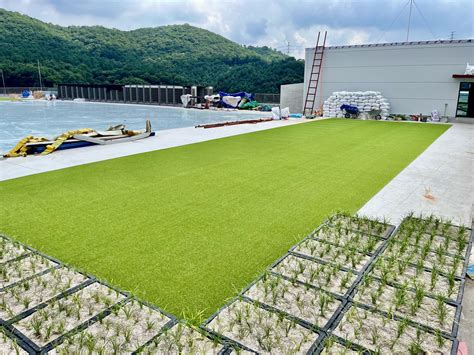 인조잔디 파주시 파주읍 부곡리에 위치한 교보문고 물류센터 옥상인조잔디 조경용 20mm 인조잔디 시공 By 매트맥스 매트맥스