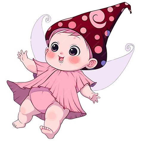 Bebé En Disfraz De Hada De Halloween Vector Premium