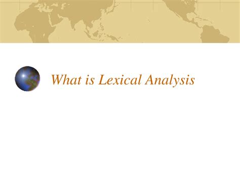 PPT Lexical Analysis PowerPoint Presentation Free Download ID
