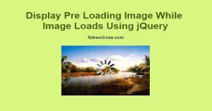Display Preloading Image On Image Loading Using JQuery