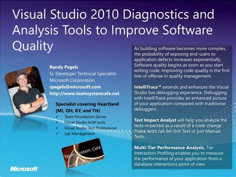 PPT Visual Studio Diagnostics And Analysis Tools To Improve Software Quality PowerPoint
