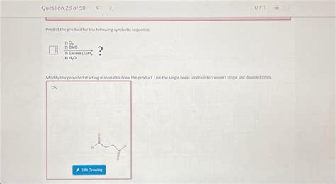 Predict The Product For The Following Synthetic