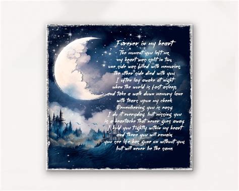The Moment You Left Me Funeral Poem Forever In My Heart Poem