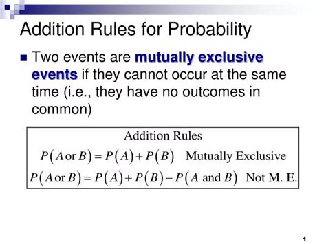 PPT - Addition Rules for Probability PowerPoint Presentation, free download - ID:6950506