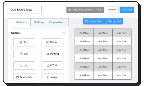 Ninja Tables Features Wordpress Table Builder