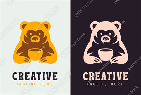 Gizzly Bear Coffee Set Vector Stock Illustration 이미지 2034483520 일러스트