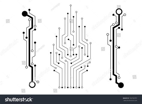 Vector Circuit Board Pattern Background Technology Stock Vector