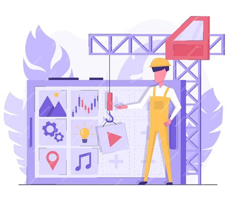Premium Vector App Development A Programmer Developer Creates An