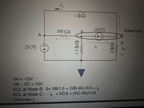 solved a find node voltage equations for the following