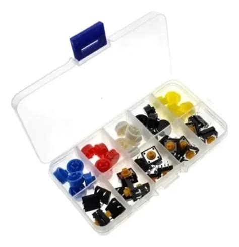 Kit 25 Push Button Chave Táctil Com Capa Colorida Arduino Mercadolivre