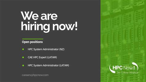 Hpcnow On Linkedin Hpc Systemadministrator Hpcnow Careers