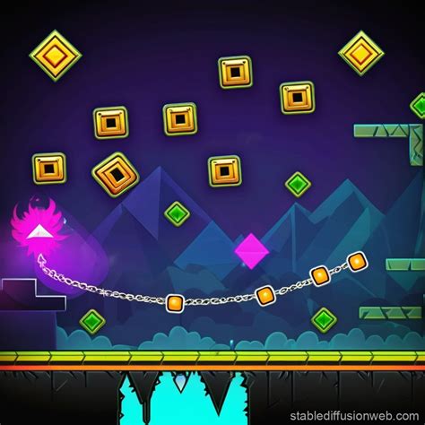 Geometry Dash Sprite Prompts Stable Diffusion Online