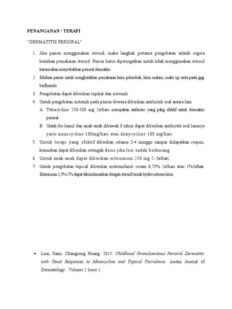 Terapi Dermatitis Perioral Fix Pdf