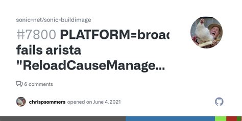 platform broadcom fails arista reloadcausemanagertest first time