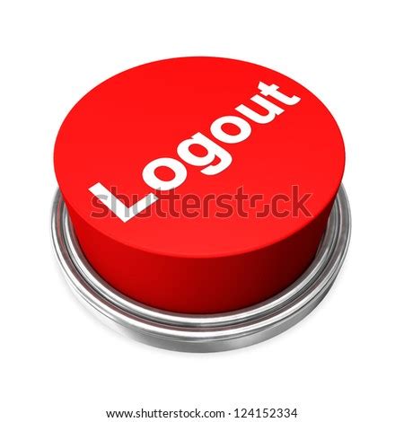 Red Logout Button On The White Background Stock Photo 124152334 Shutterstock