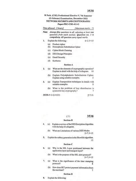 2022 dec b tech cse professional elective v 7th sam network security