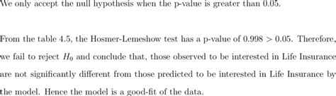 HOSMER AND LEMESHOW TEST Download Table