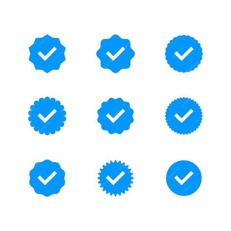 Premium Vector Verified Badge Profile Set And Check Mark Approved Profile Sign Or Verified