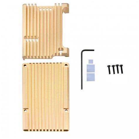 Aluminium Heatsink Case For Raspberry Pi Gold Passive Cooling Silent Australia
