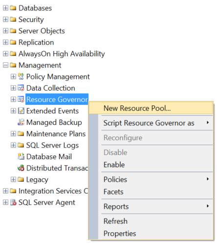 The Sql Server 2014 Resource Governor
