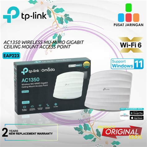 Jual TP LINK EAP223 AC1350 Wireless MU MIMO Gigabit Ceiling Mount AP Jakarta Pusat Pusat