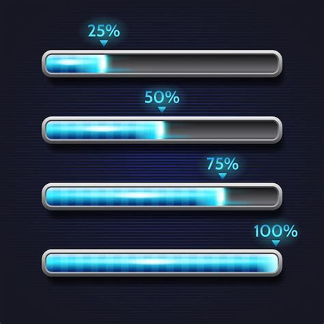 Premium Vector Blue Progress Bar Loading Template For App Interface