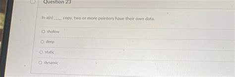 Solved Copy Two Or More Pointers Have Their Own Data Chegg