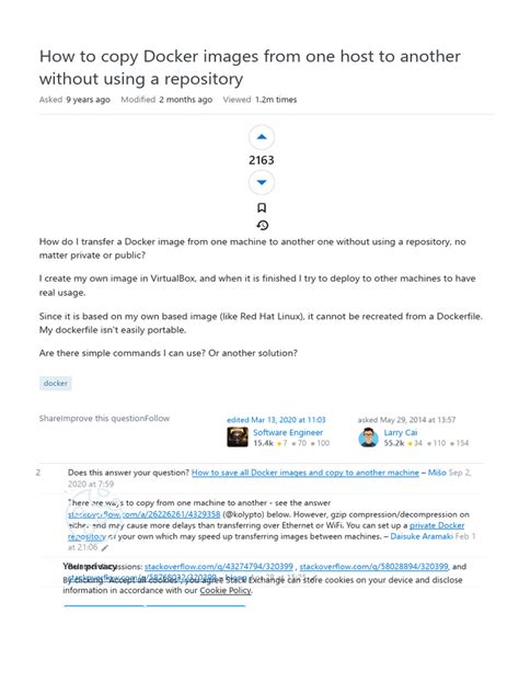 Questions23935141how To Copy Docker Images From One Host To Another Without