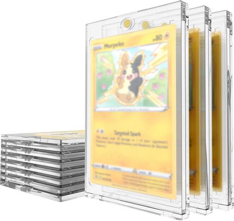 Mcbazel 10pcs 35pt Magnetic Card Holder Collectible Card Case Protector Magnetic Trading Card