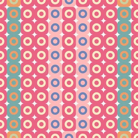Seamless Pattern Rounded Rectangle Mixed Donut Shape Pastel Shades Seamless Pattern Rounded Rectangle Mixed Donut Shape Pastel Shades