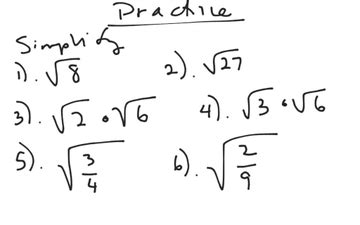 Simplify Square Roots Educreations