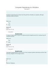 Prelim Quiz Computer Engineering As A Discipline Pdf Computer Engineering As A Discipline