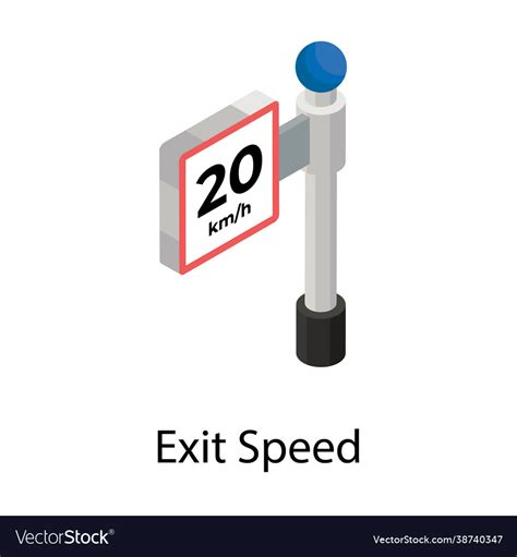 Exit Speed Royalty Free Vector Image VectorStock