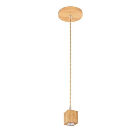 Pendente GMH Cube Madeira L E X Mm P CUBE Luz De Casa