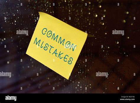 Conceptual Hand Writing Showing Common Mistakes Concept Meaning Actions That Are Often Used