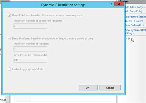 Iis Dynamic Ip Restriction For Specific Folder Under Website Stack Overflow
