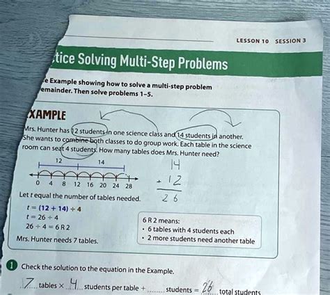 Tice Solving Multi Step Problems E Example Showing How To Solve A Multi Step Problem Emainder