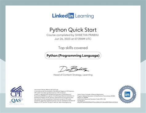 shwetha prabhu on linkedin linkedinlearning pythonprogramming