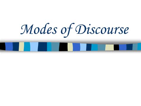 Rhetorical Modes
