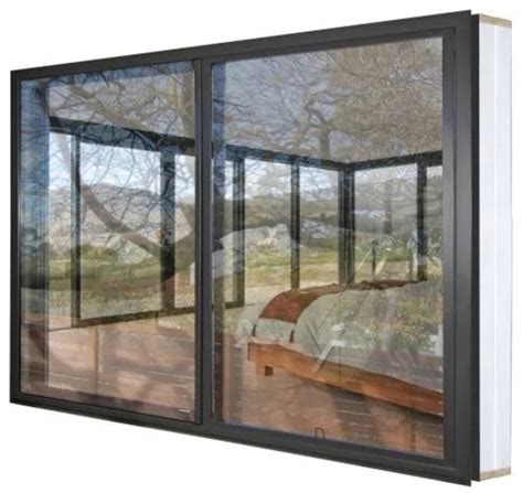 Black 3 Mm Thick Fiberglass Rectangular Aluminum Sliding Window At Best