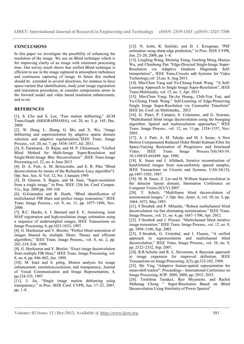 Image Resolution Enhancement Using Blind Technique Pdf