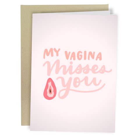 Funny Miss You Card My Vagina Misses You Sleazy Greetings