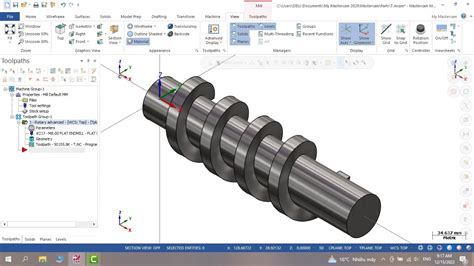 Mastercam 4 Axis Tutorial Rotary Advanced 1 Youtube